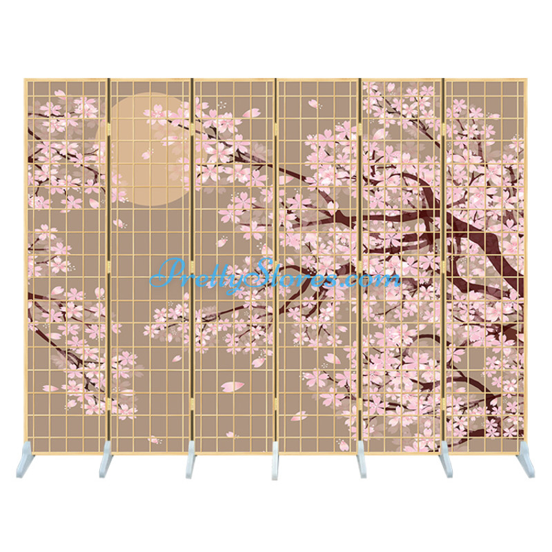 Cherry Blossoms Folding Screen Partition $264.65 with High Quality