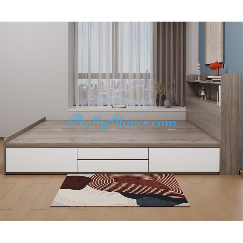 Custom Modern Japanese Tatami Bed With Storage Drawers $988.25 with High Quality